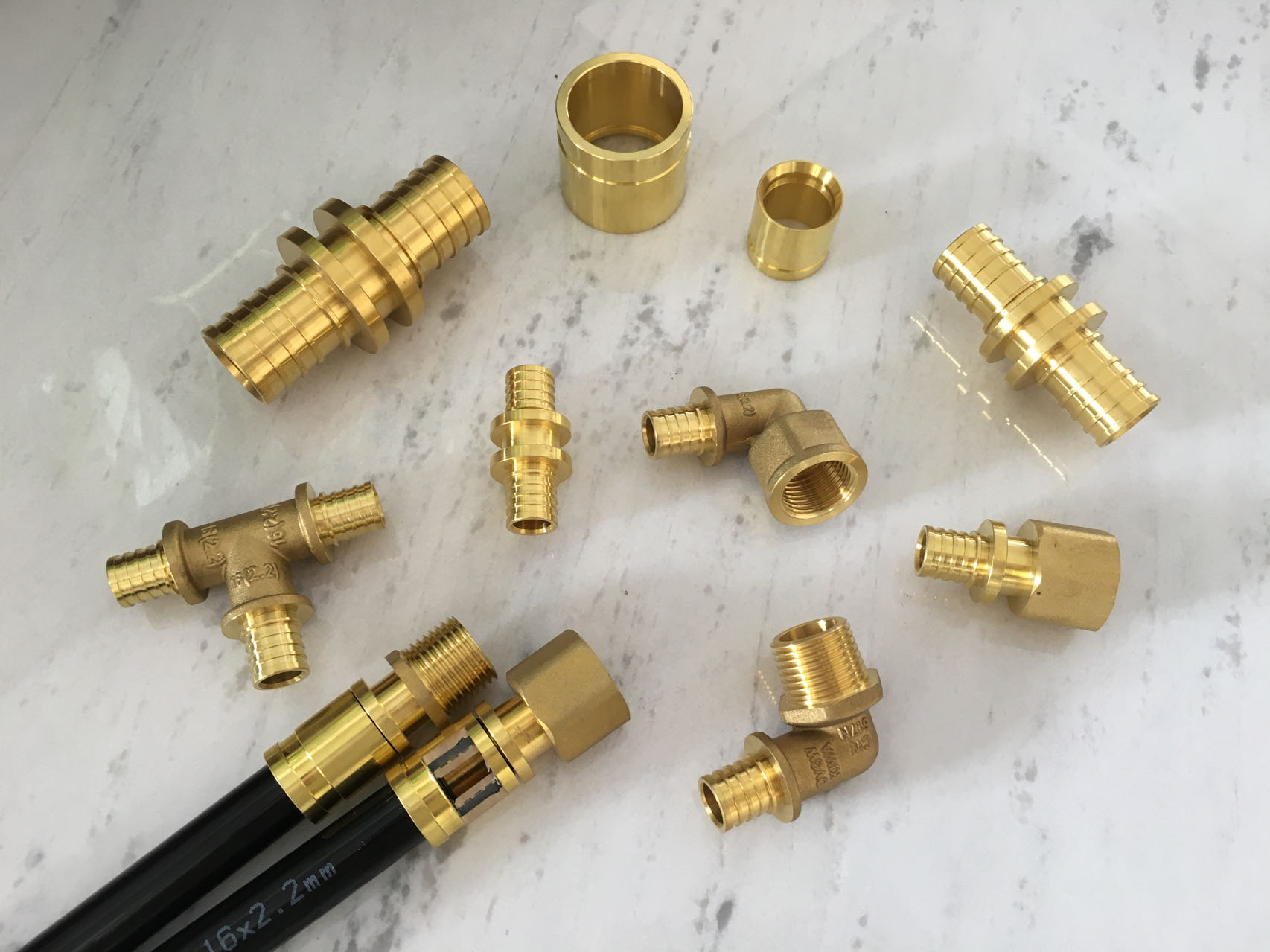 Brass sliding fittings