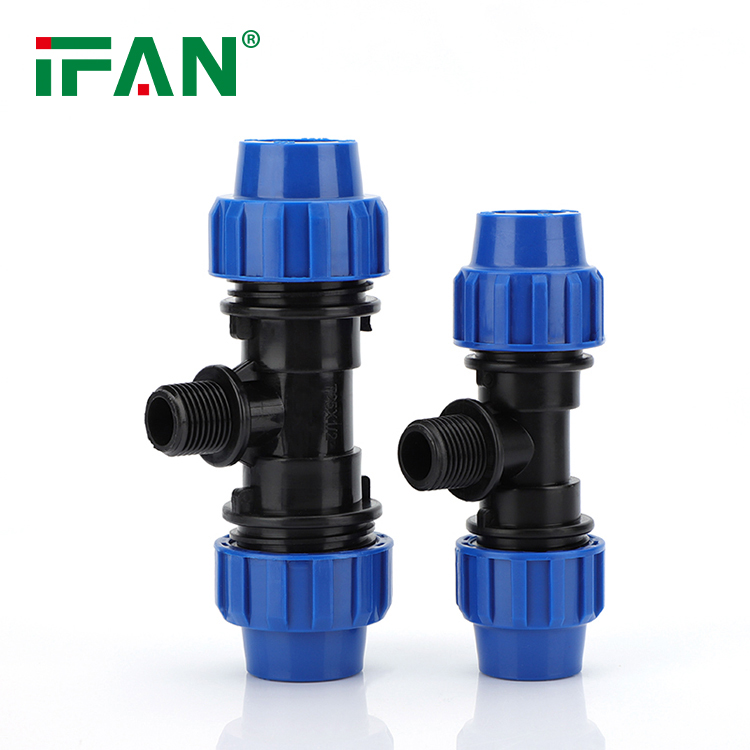 PP Compression Fitting Male Tee