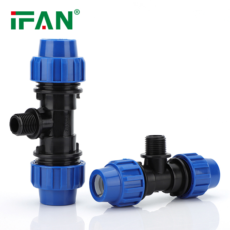 PP Compression Fitting Male Tee