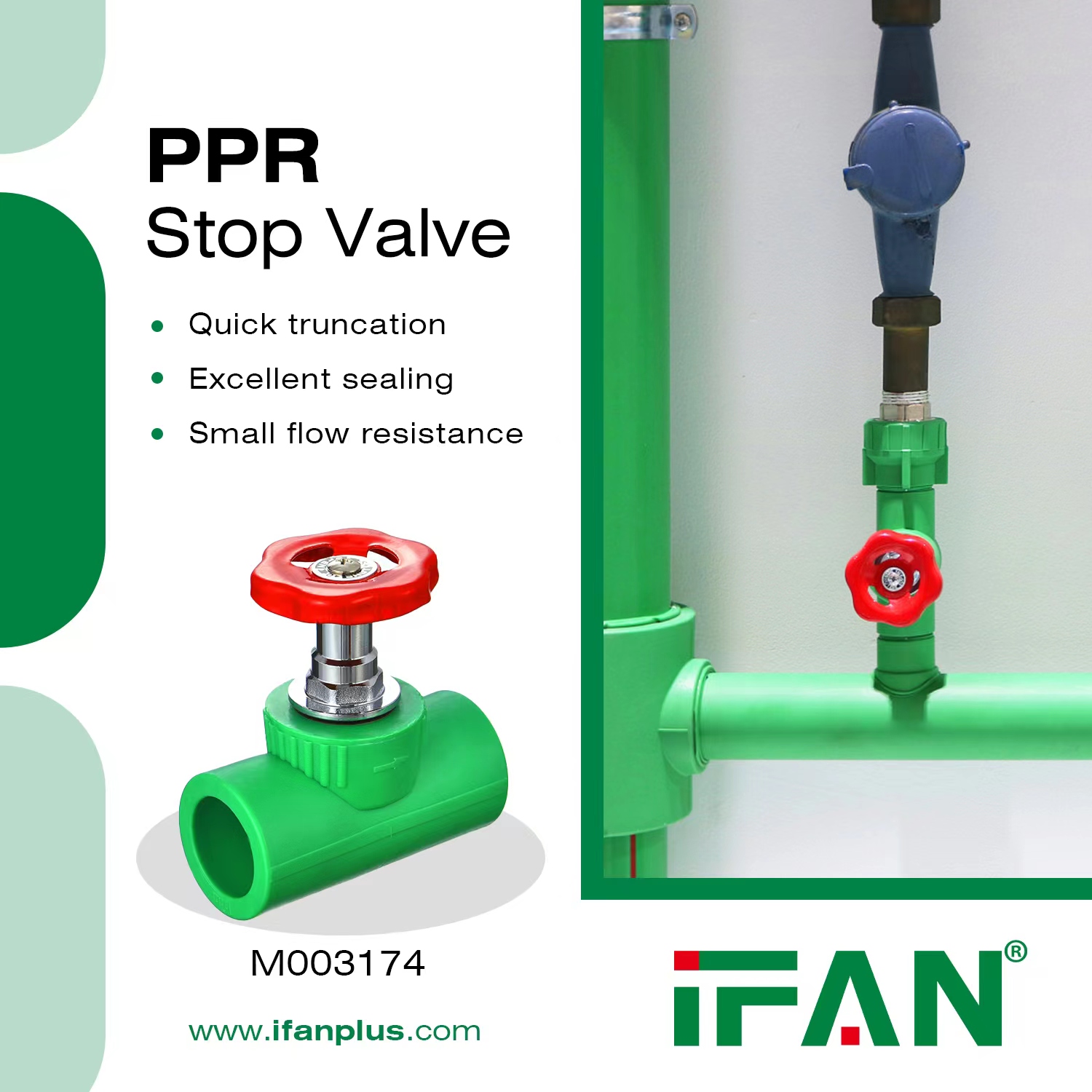 IFAN PPR Stop Valve